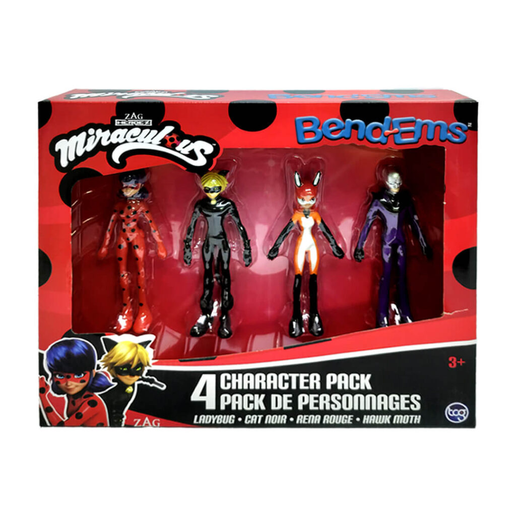 Bend-Ems Miraculous.too 4 Character Pack Toy | Toy Triangle